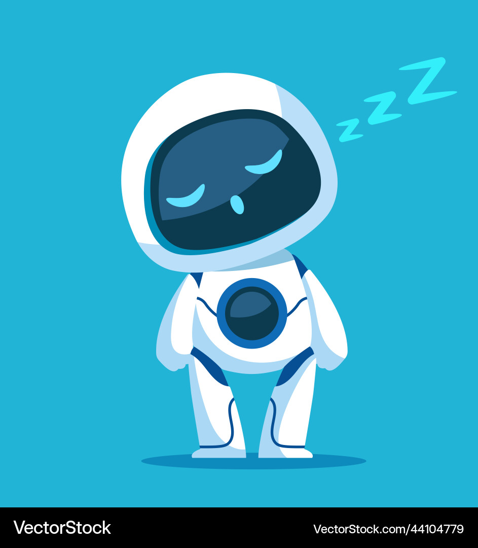 Sleeping Robot Icon Royalty Free Vector Image - VectorStock