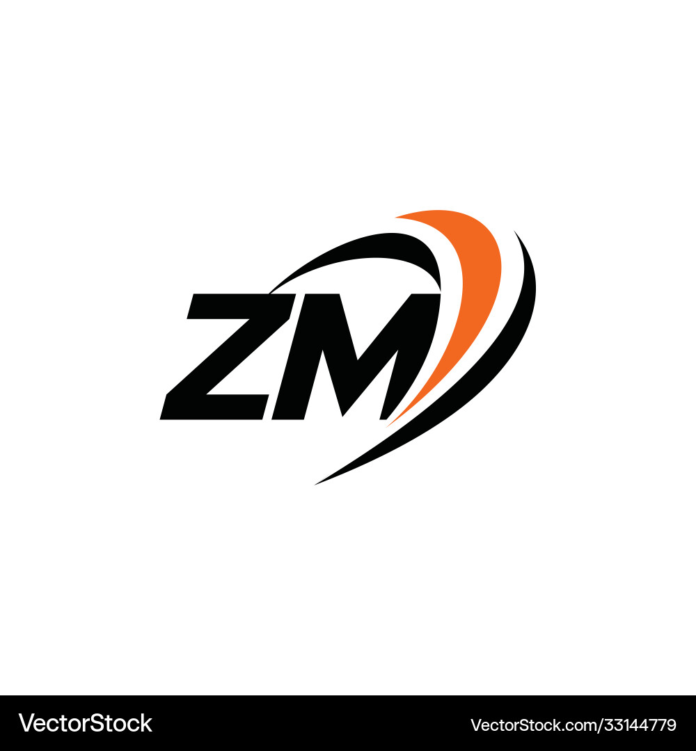 Zm monogram logo Royalty Free Vector Image - VectorStock