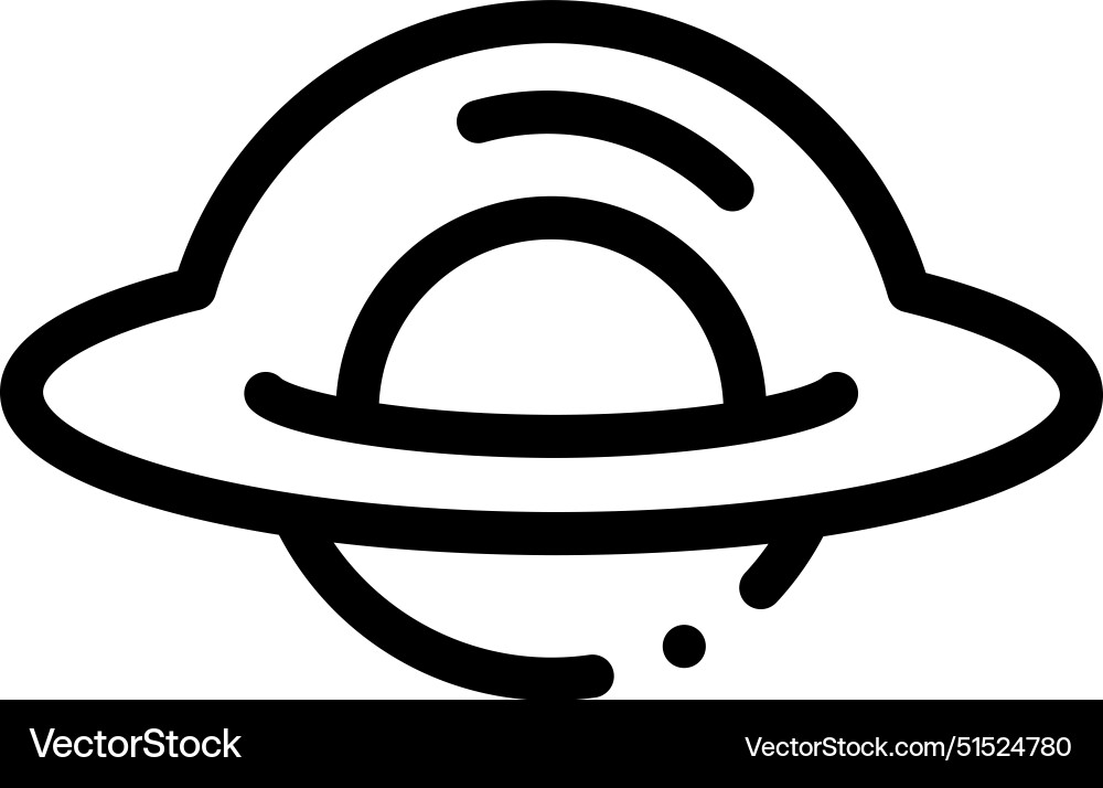 Black hole icon thin linear style design isolated Vector Image