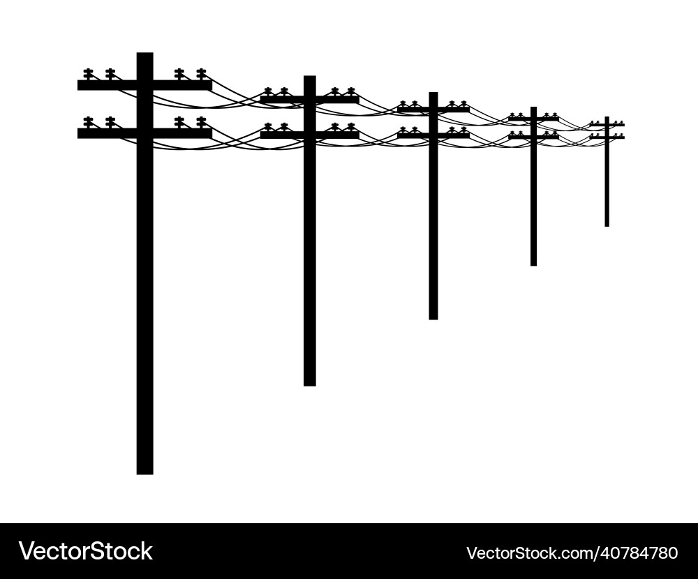 Electric pole icon perspective isolated on white Vector Image