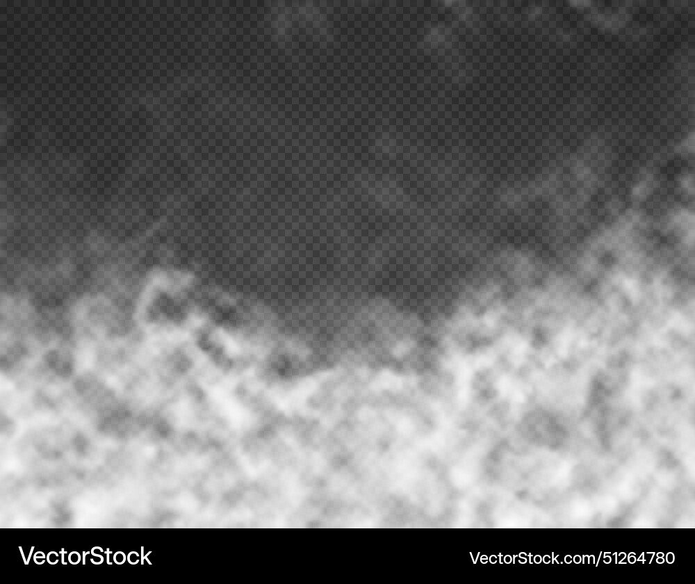 Fog smoke cloud isolated on transparent Royalty Free Vector