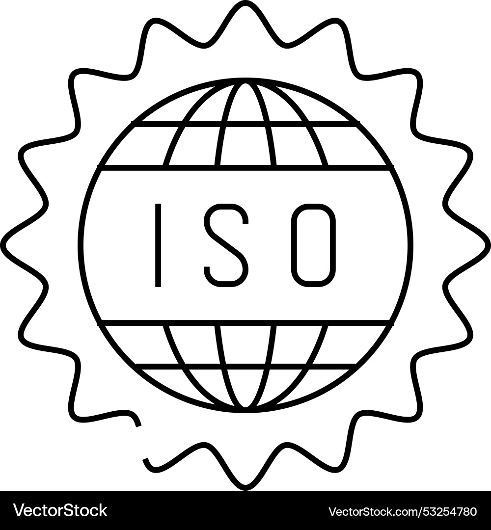 Iso standard line icon Royalty Free Vector Image