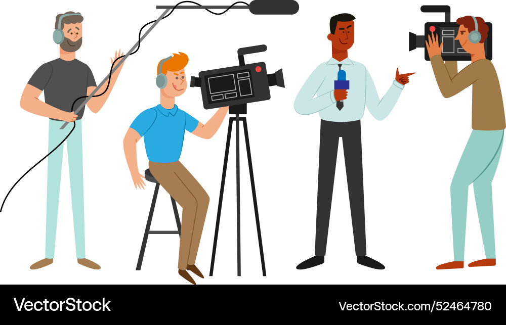 Journalist collection Royalty Free Vector Image
