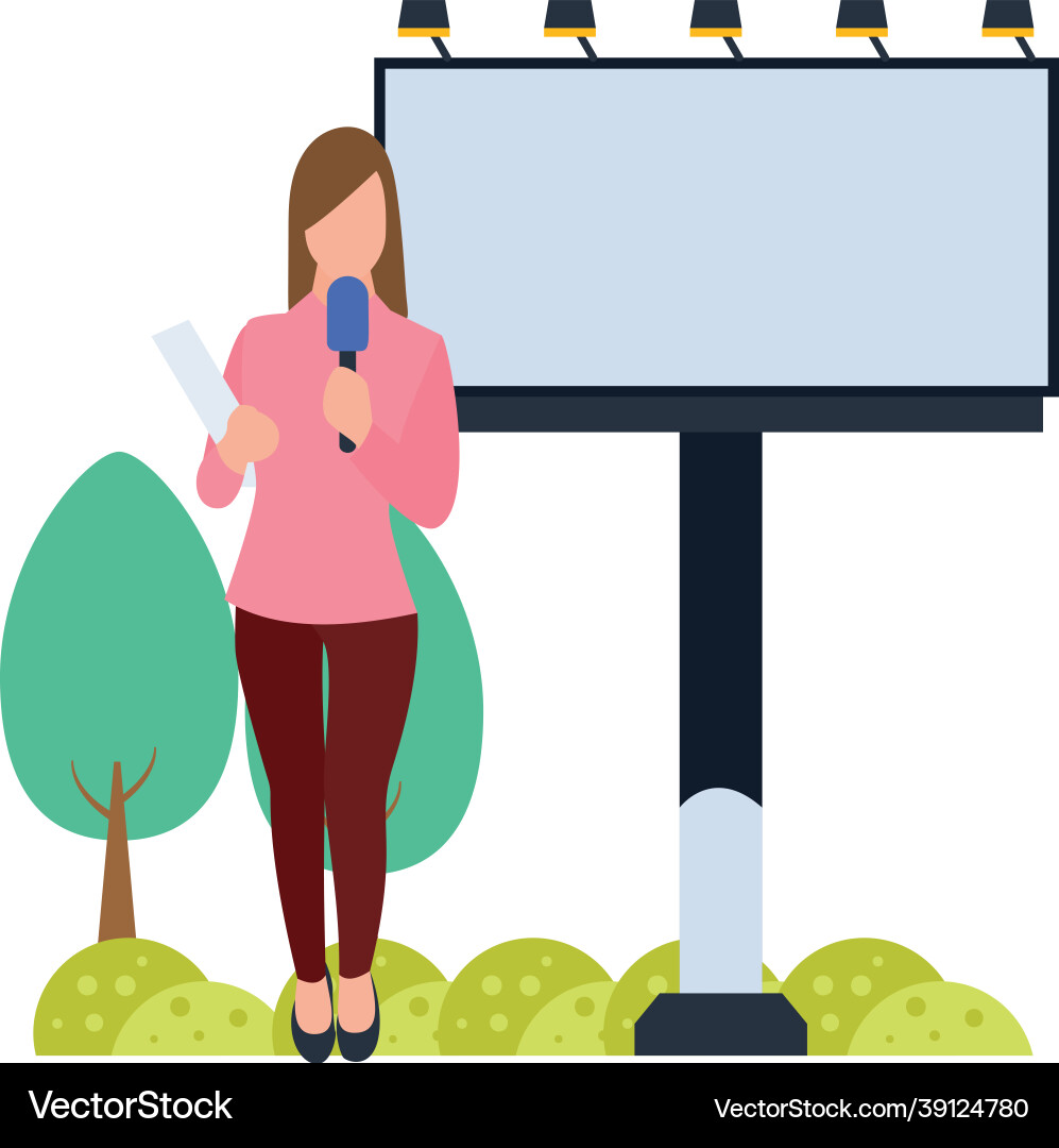 News reporter Royalty Free Vector Image - VectorStock