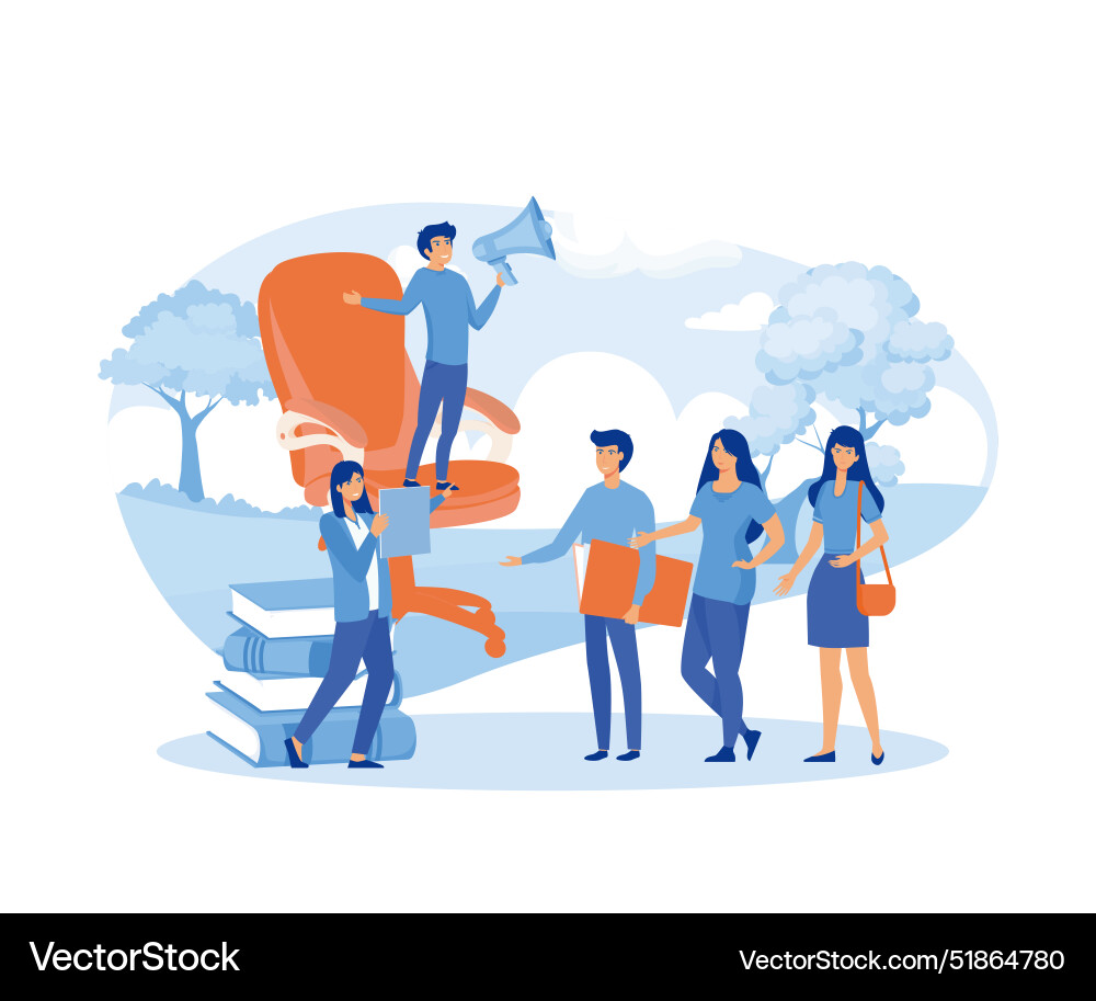 Recruitment agency job seekers Royalty Free Vector Image