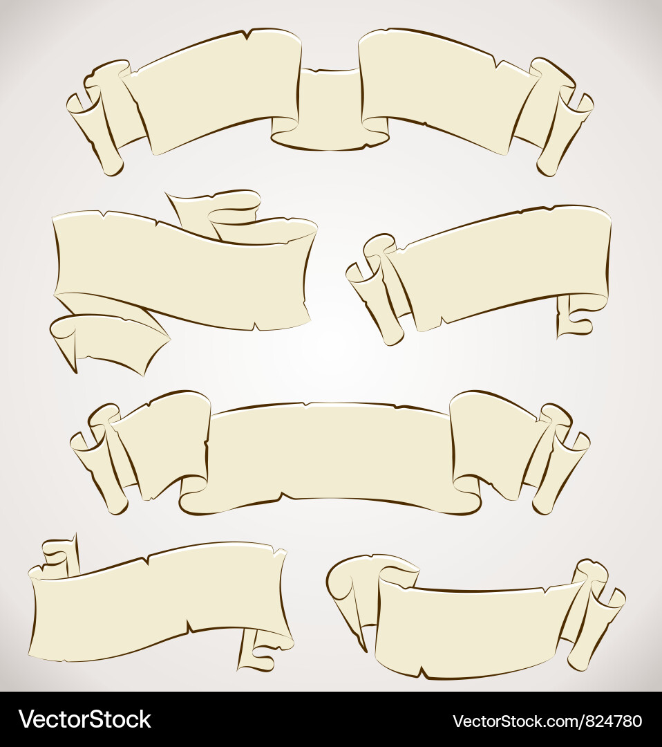 Vintage Scroll Banners Royalty Free Vector Image