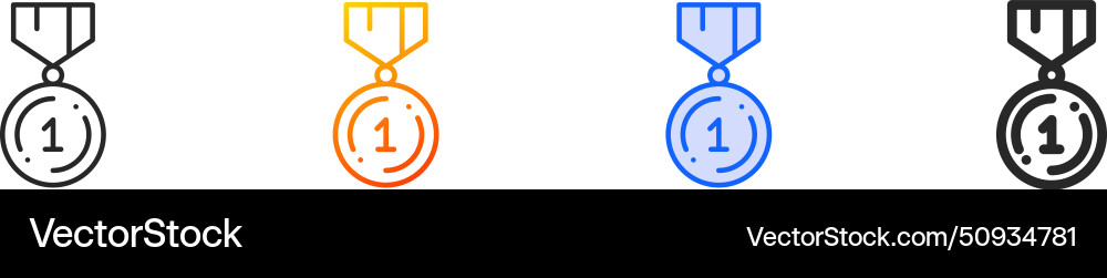 Best iconthin linear gradient blue stroke Vector Image