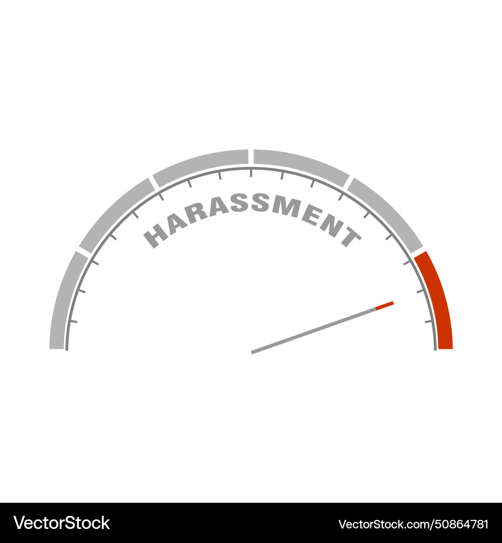 Harassment social concept instrument scale Vector Image