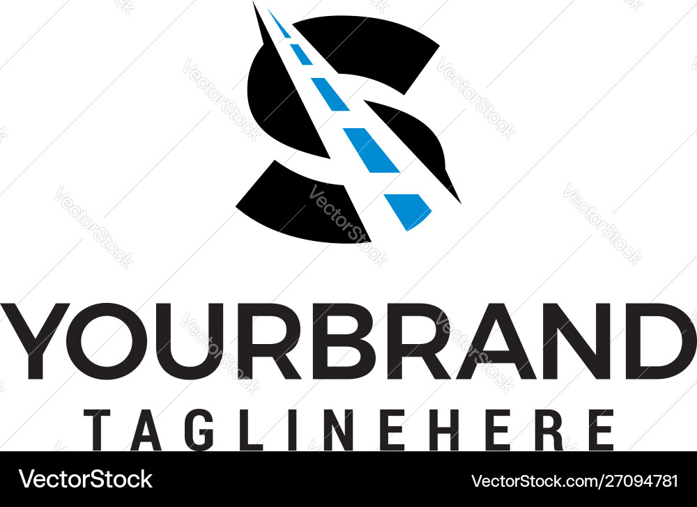 S letter road way logo creative design template Vector Image