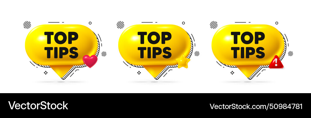 Top tips symbol education faq sign chat speech Vector Image