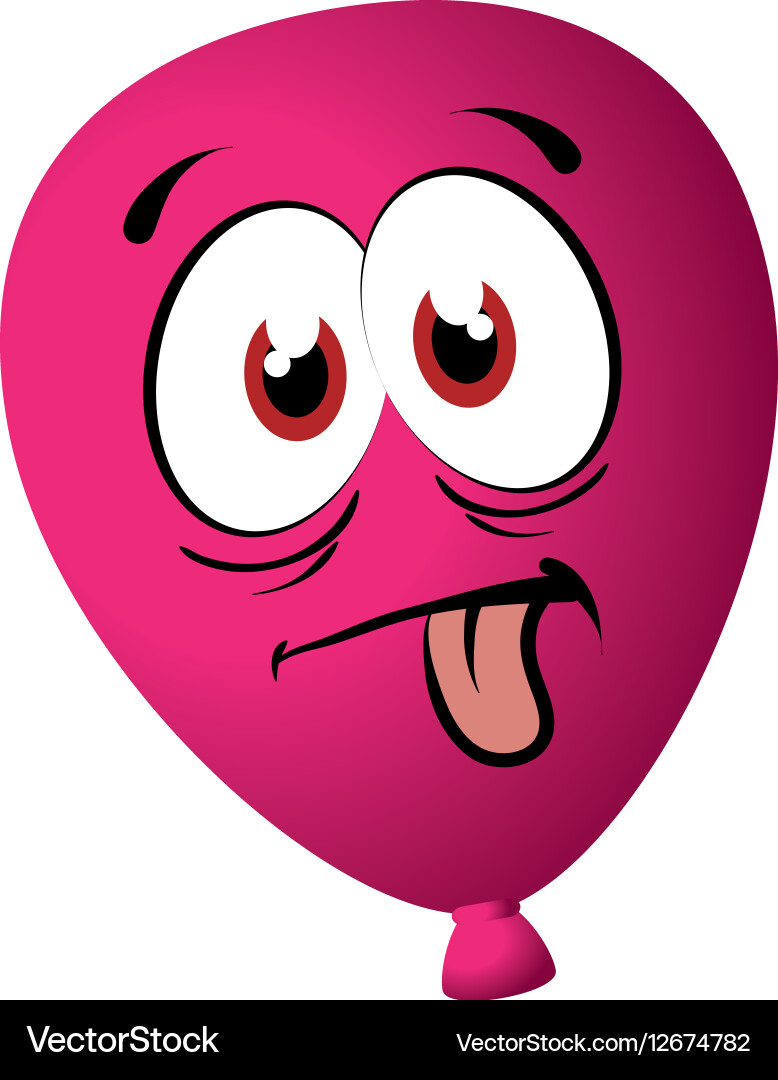 Balloons air character icon Royalty Free Vector Image