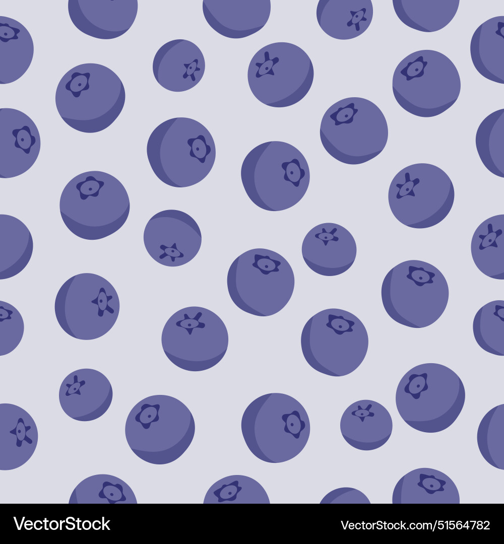 Blueberry seamless pattern Royalty Free Vector Image