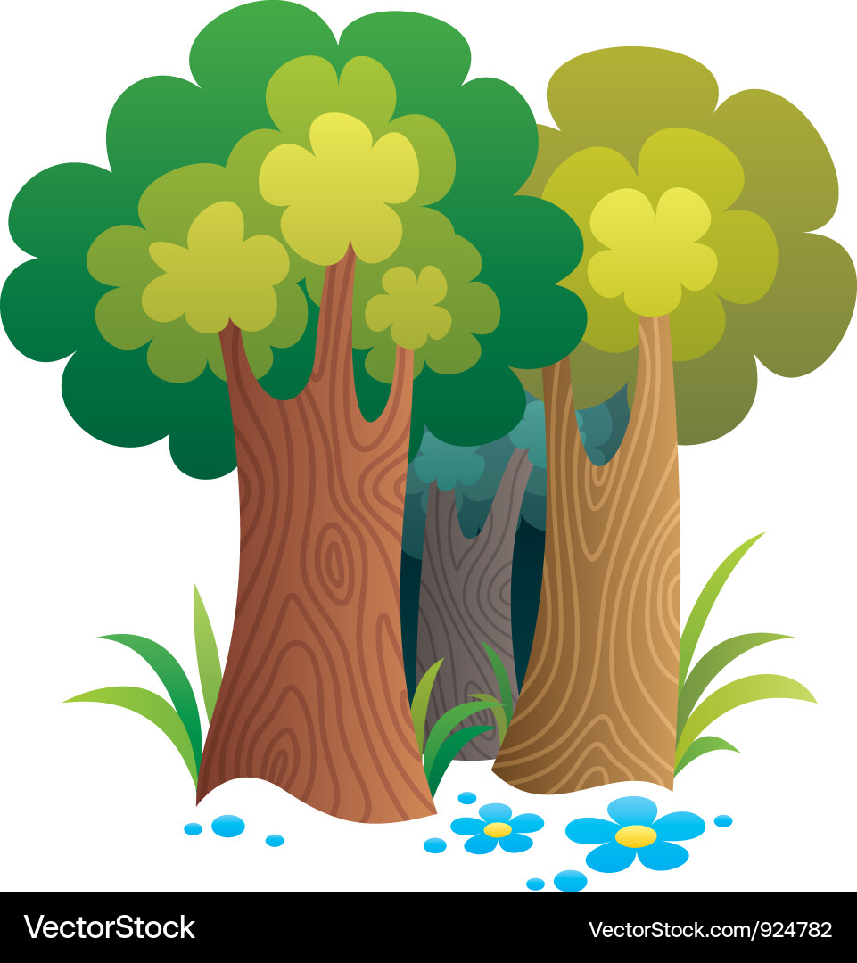 Cartoon forest Royalty Free Vector Image - VectorStock