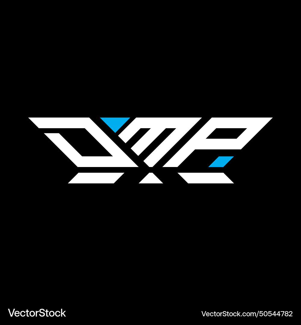 Dmp letter logo design simple and modern Vector Image