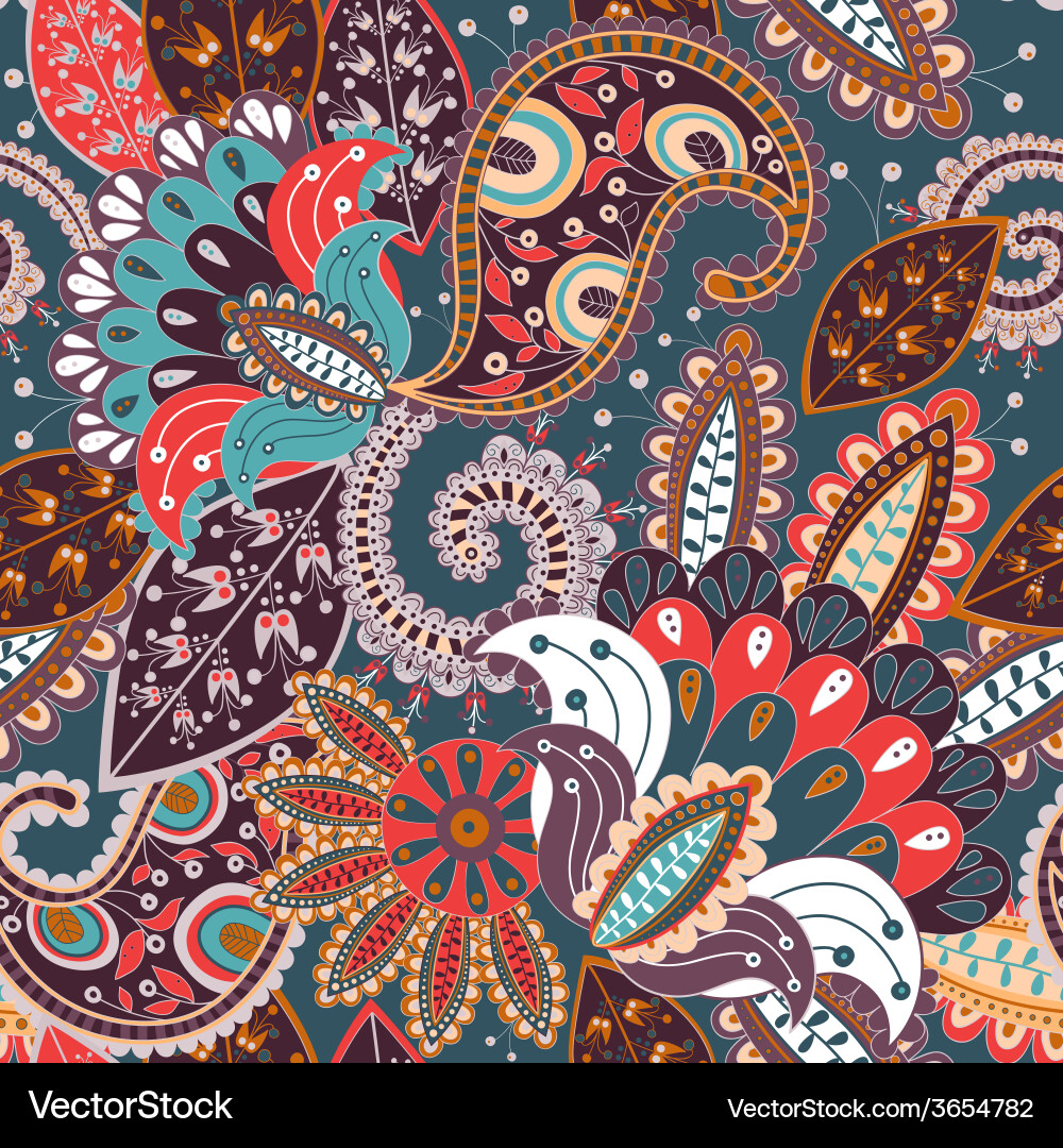 Floral Paisley Pattern Royalty Free Vector Image