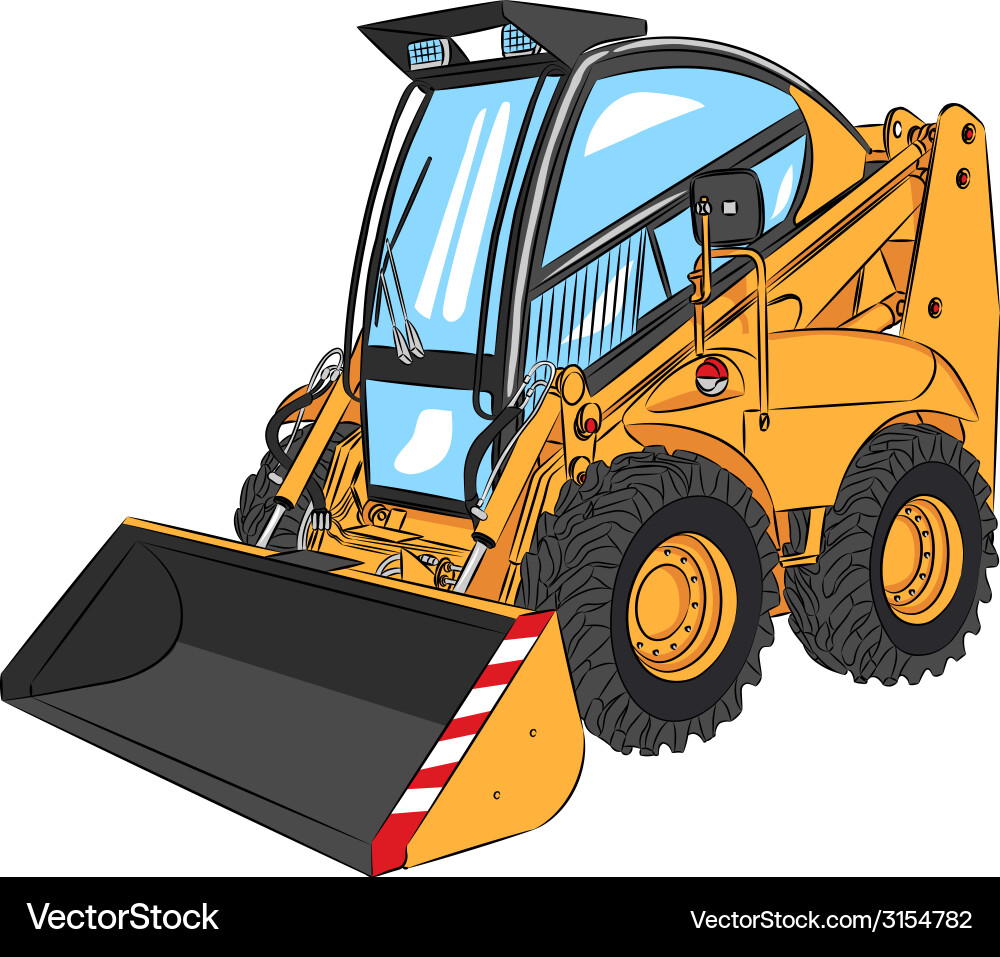 Mini excavator Royalty Free Vector Image - VectorStock