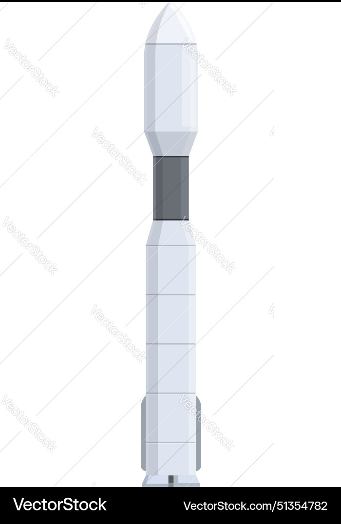 Modern space rocket isolated on white Royalty Free Vector
