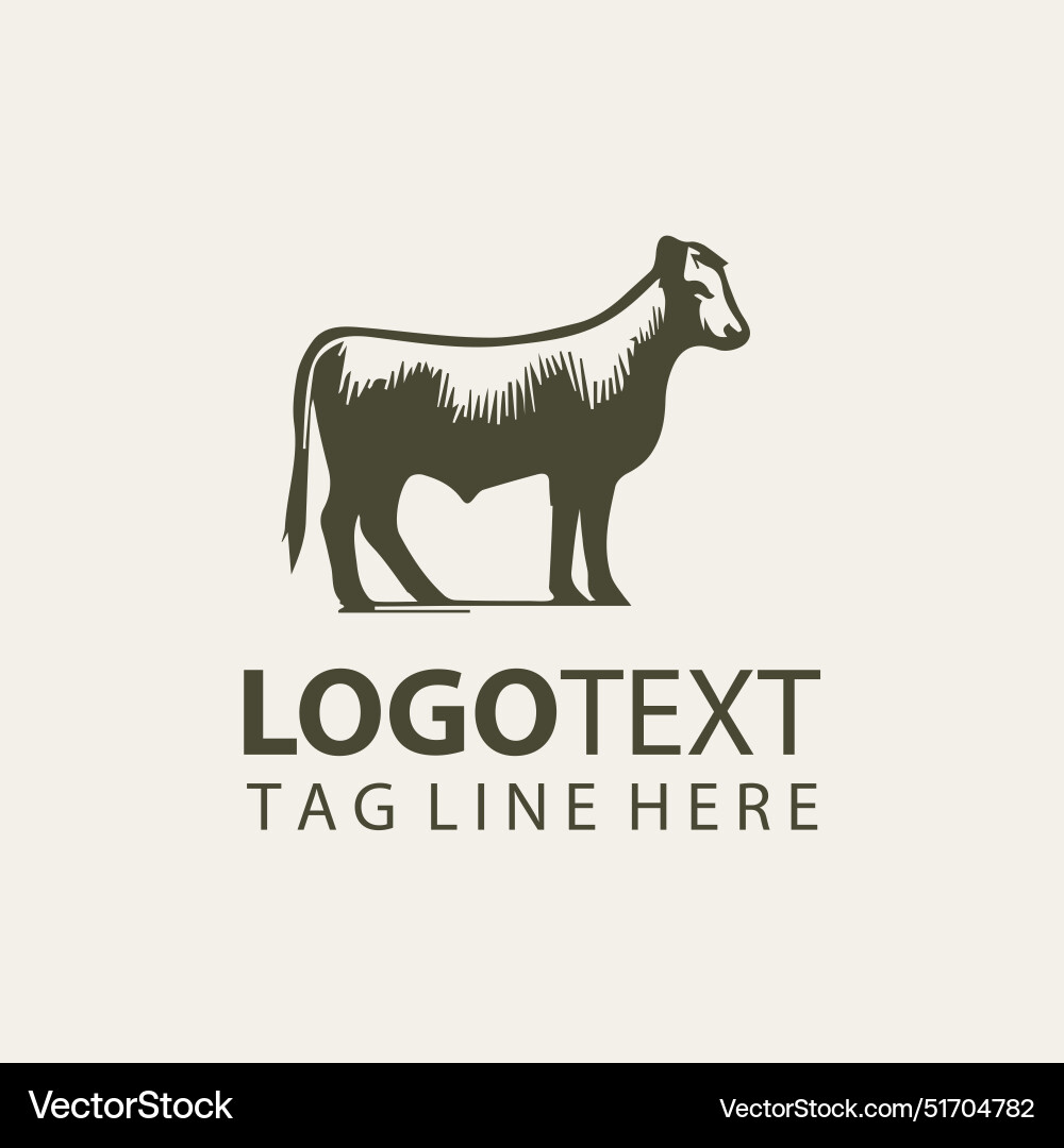 Pet cow logo Royalty Free Vector Image - VectorStock