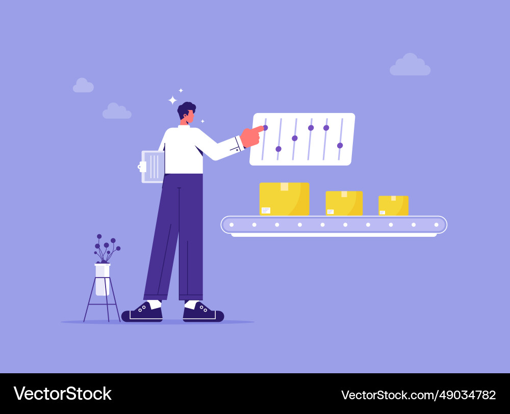 Product quality control concept Royalty Free Vector Image