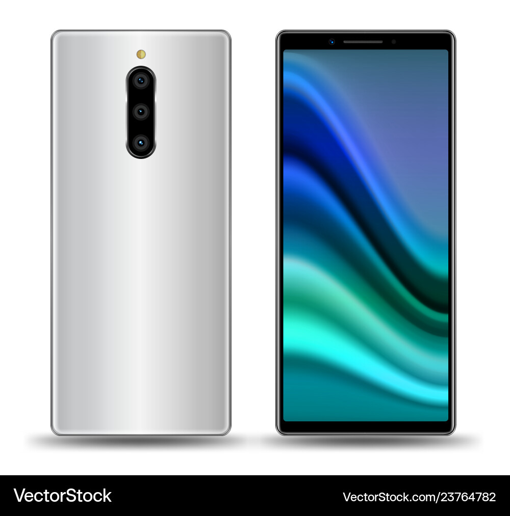 Realistic smartphone mockups Royalty Free Vector Image