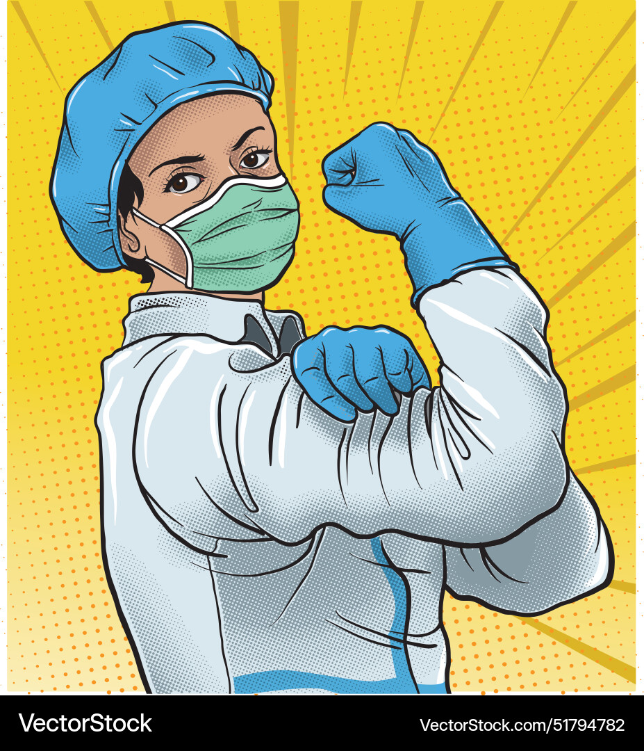 Strong medical woman Royalty Free Vector Image