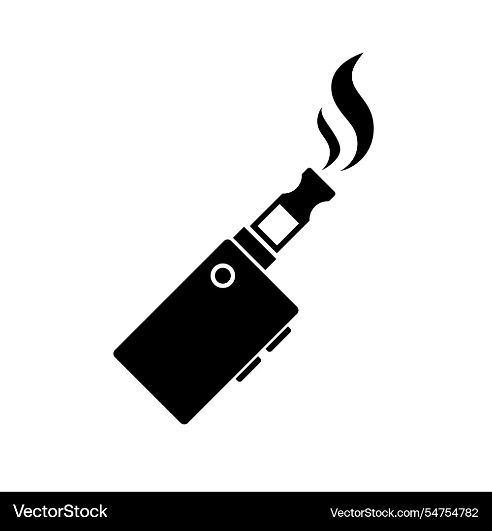 Vape icon and electronic cigarette Royalty Free Vector Image