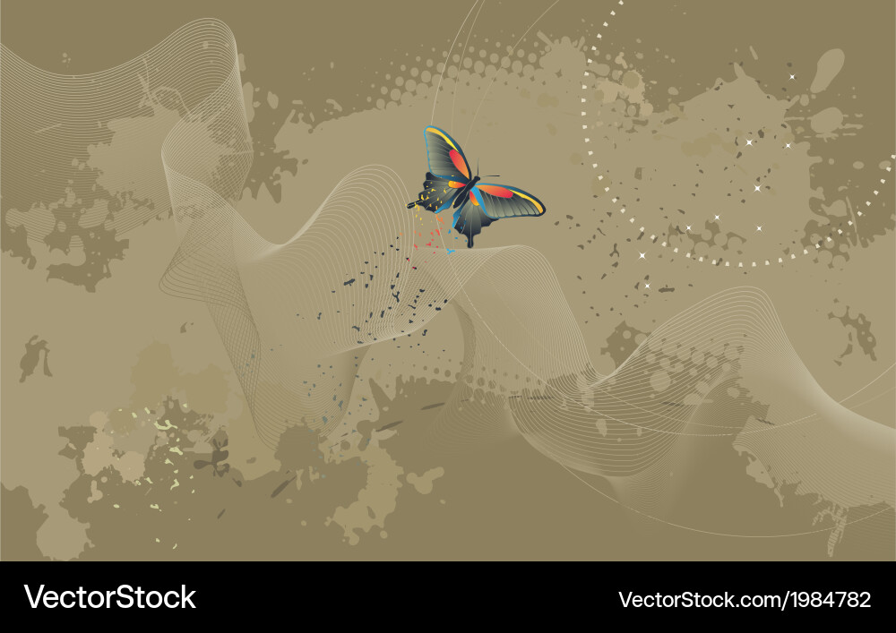 Wallpaper - background with a butterfly Royalty Free Vector