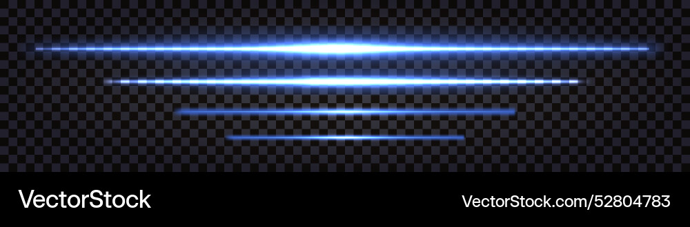 Blue neon glowing lines light glow effect borders Vector Image