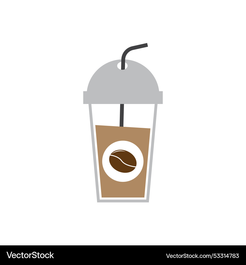 Ice coffee icon Royalty Free Vector Image - VectorStock