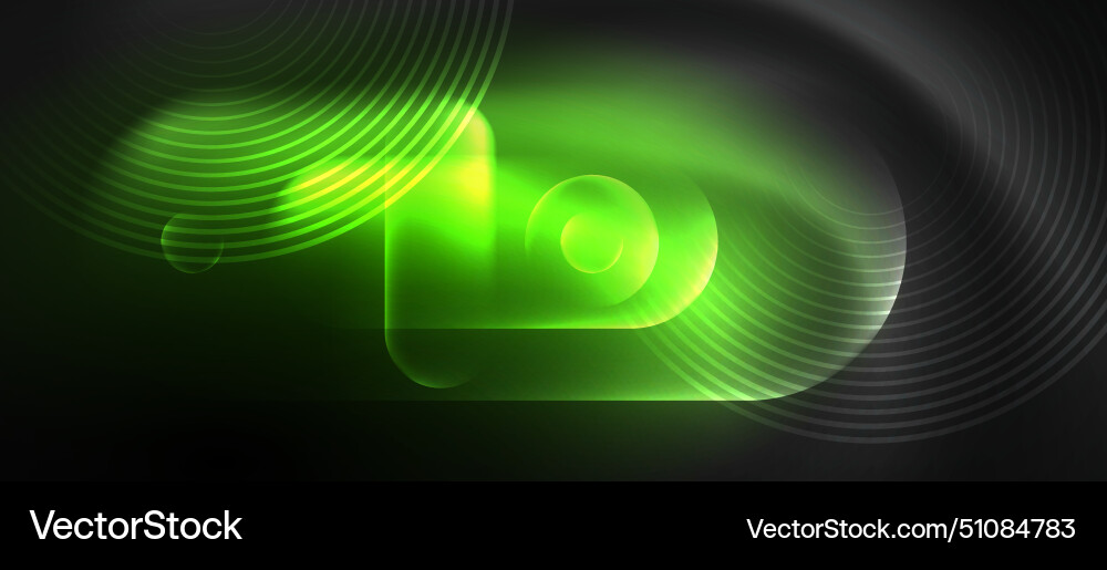 It looks like a camera lens with green light Vector Image