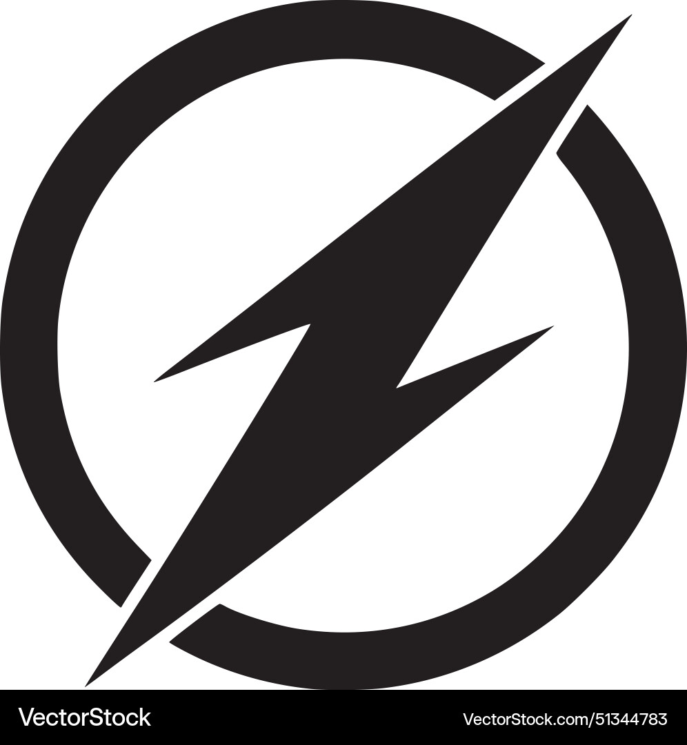 Lightning - minimalist and flat logo Royalty Free Vector