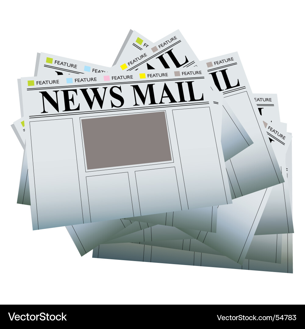 Newspaper pile Royalty Free Vector Image - VectorStock