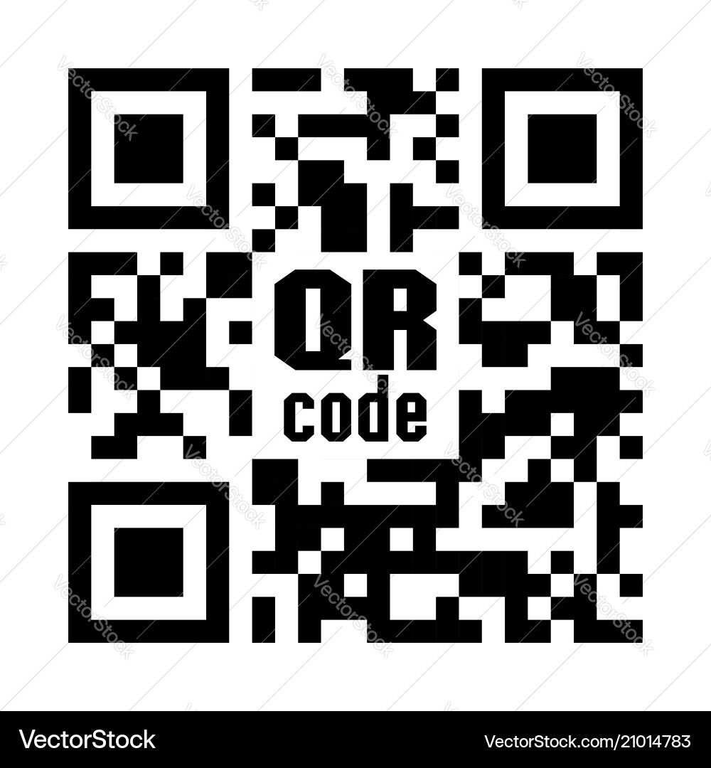 Qr code white background Royalty Free Vector Image