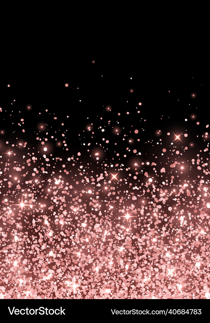Sparkling scattered rose gold glitter flyer Vector Image