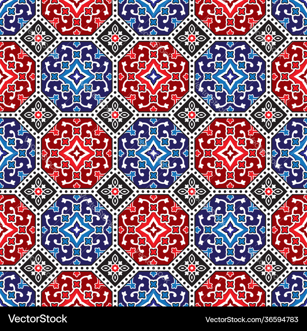 Traditional ajrak pattern Royalty Free Vector Image