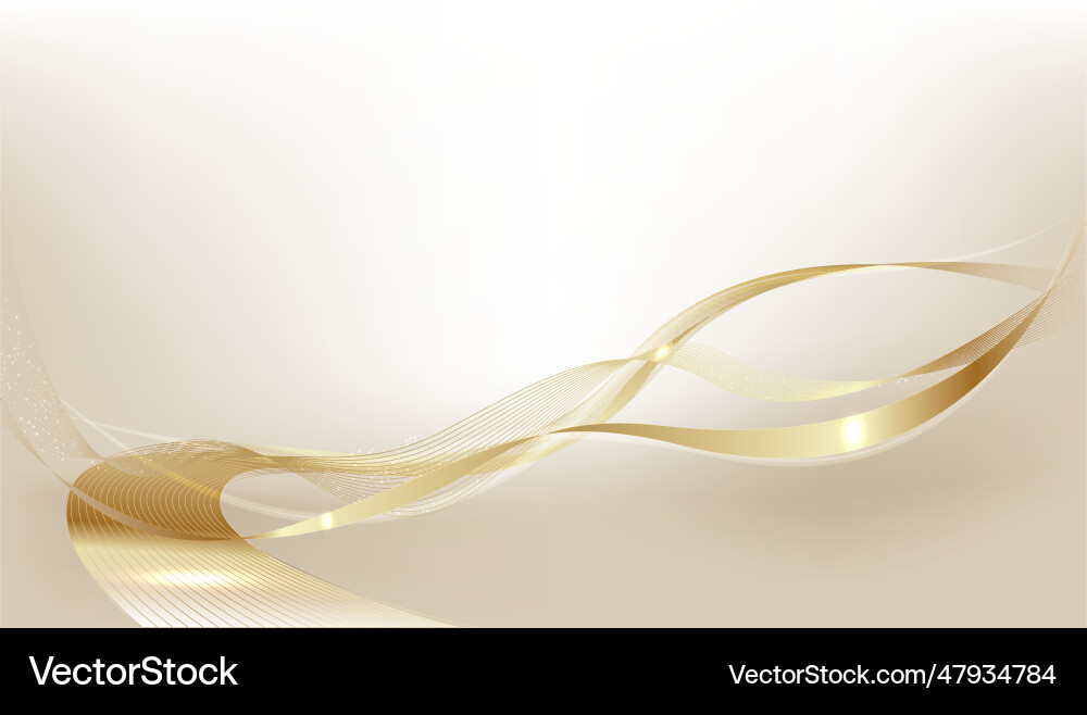 Abstract gold light threads background Royalty Free Vector