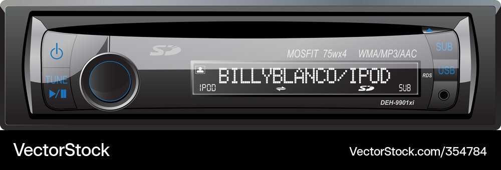 Car radio Royalty Free Vector Image - VectorStock