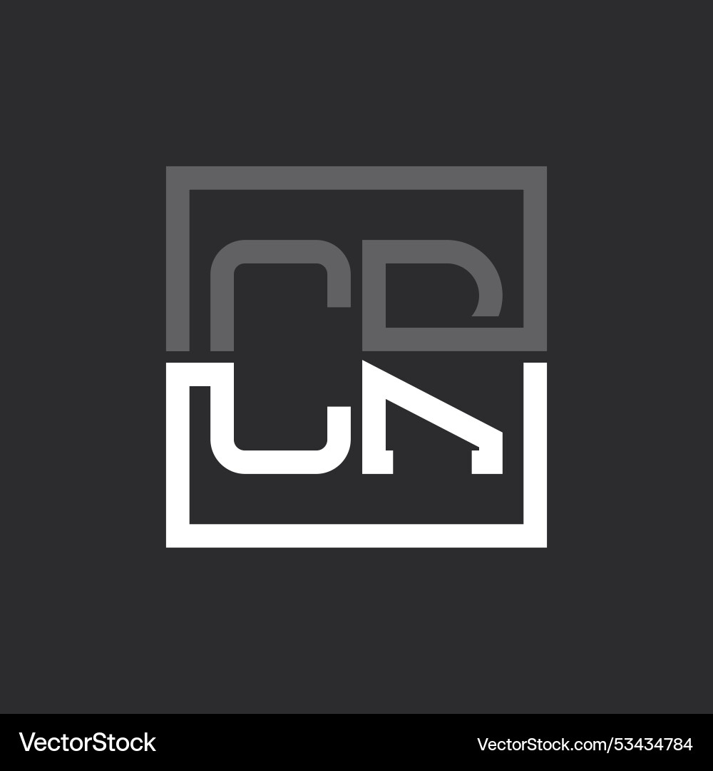 Creative modern minimalist cr letter logo design Vector Image