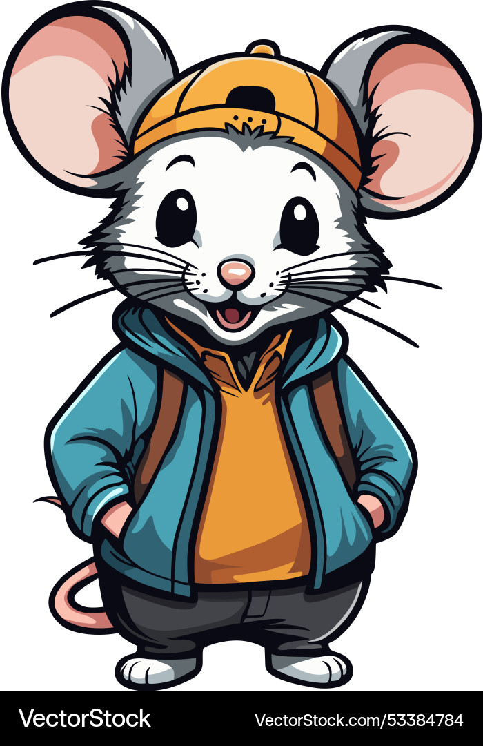 Cute Cartoon Mouse Character Royalty Free Vector Image