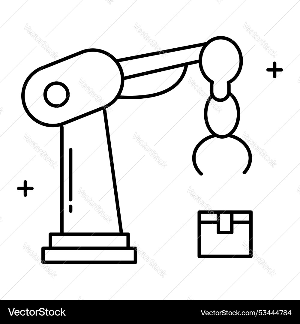 Factory automation and articulated robot icon Vector Image