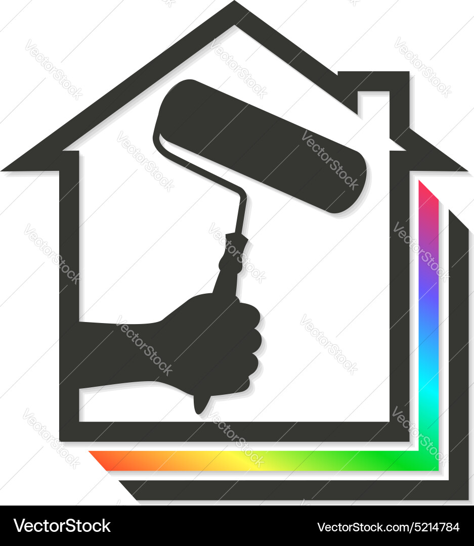 Painting at home Royalty Free Vector Image - VectorStock