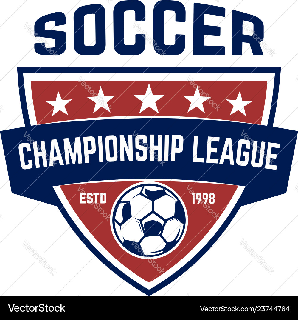 Soccer football emblems design element for logo Vector Image