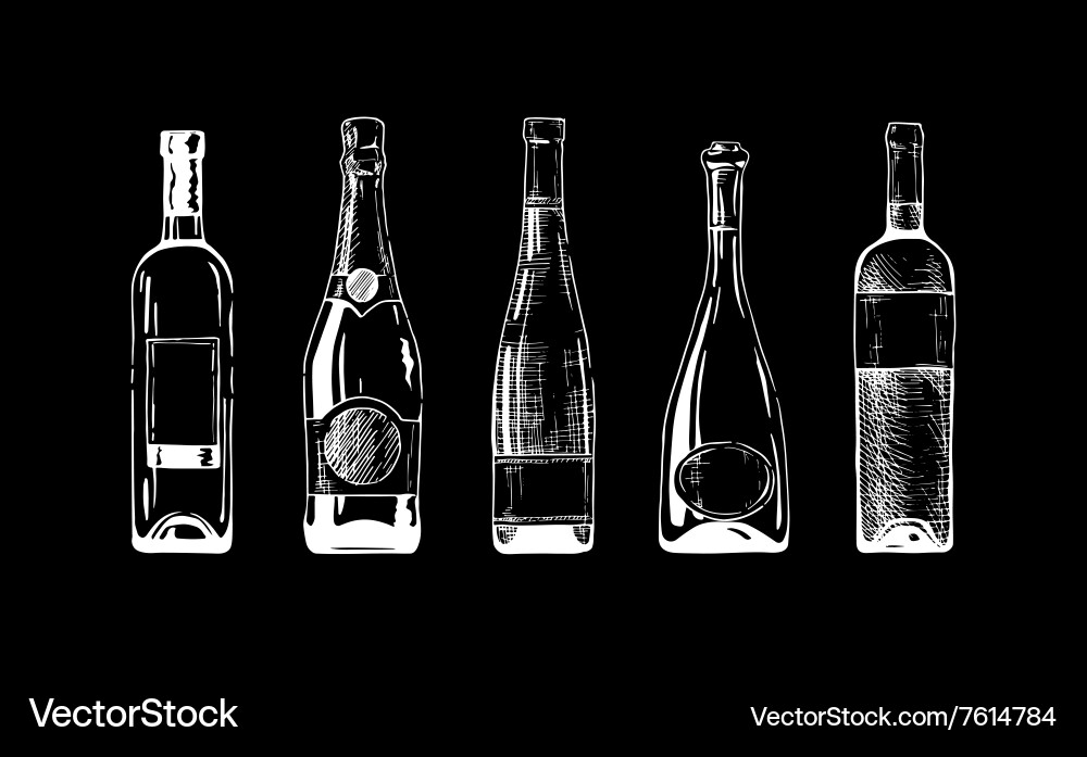 Wine bottle Royalty Free Vector Image - VectorStock