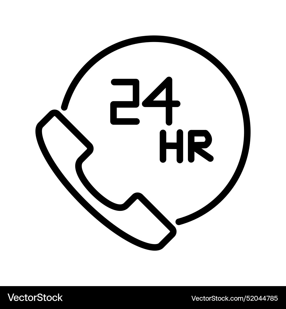 24 hours icon design in filled and outlined style Vector Image