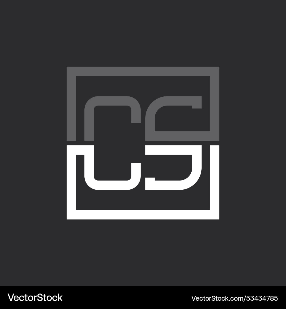 Creative modern minimalist cs letter logo design Vector Image