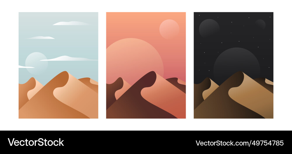 Desert Planets - Sand Dune Art Royalty Free Vector Image