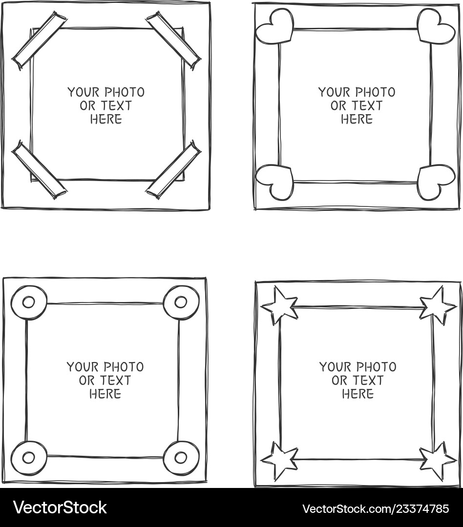 Hand - drawn frame Royalty Free Vector Image - VectorStock