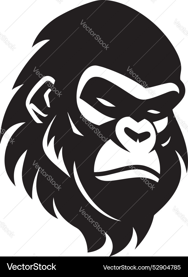 Iconic primate excellence gorilla symbol ape Vector Image