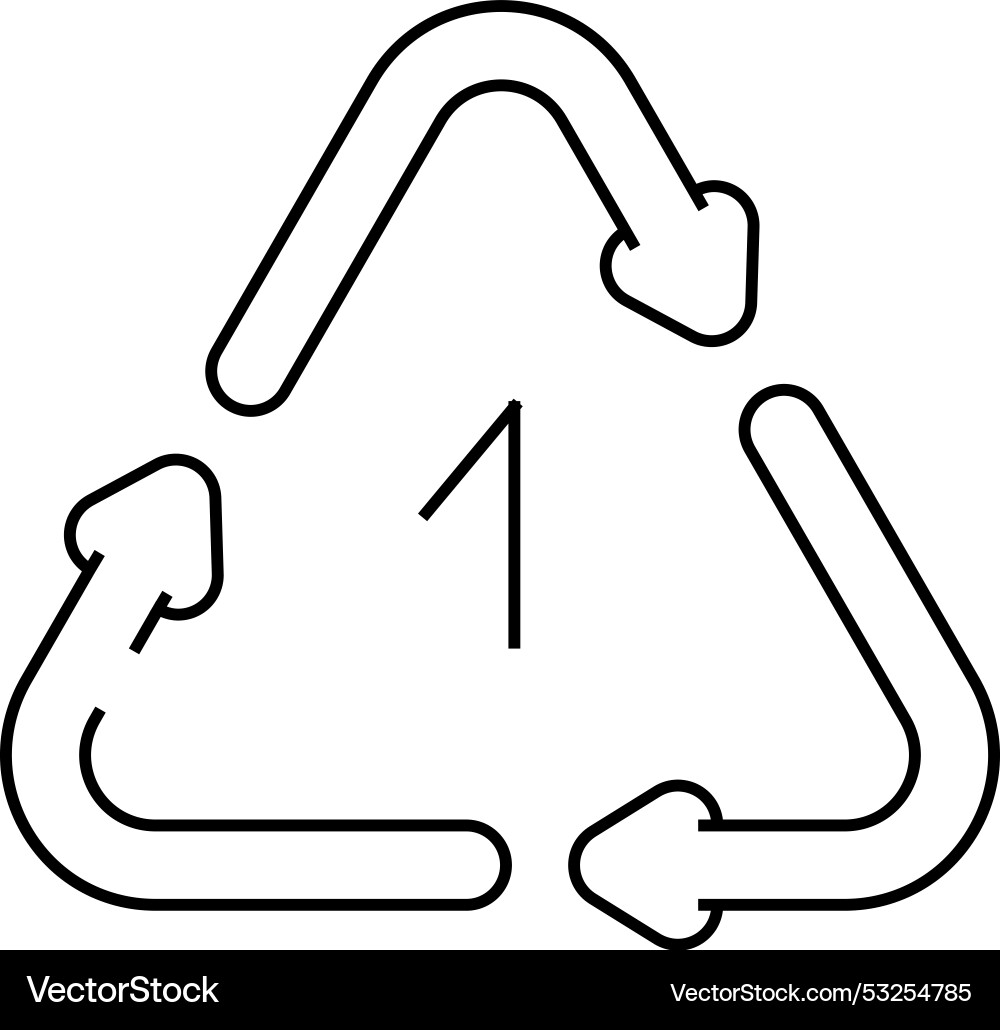 Once reusing plastic packaging line icon Vector Image