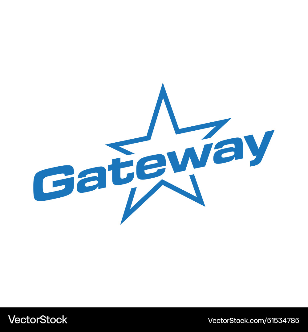 Star gateway logo graphic design Royalty Free Vector Image